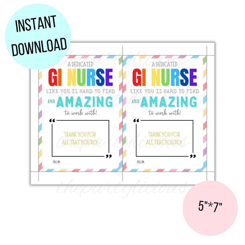 Printable Happy GI Nurse Gift Tags Endoscopy Nurse Gift - Etsy