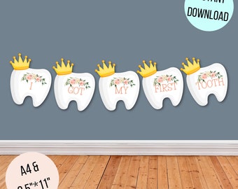 First Tooth Banner Digital and Printable - Etsy