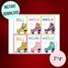 Printable Roller Skates Valentine's Day Cards, School Classroom ...