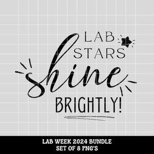 Printable Happy Lab Tech Week PNG Bundle, Medical Laboratory ...
