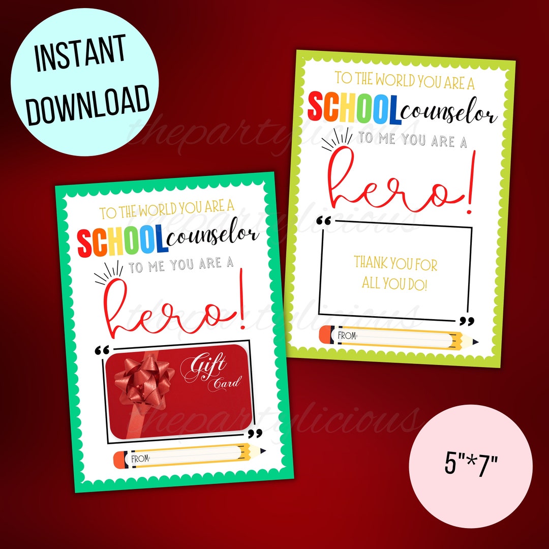 Printable School Counselor Week Cards, National School Counseling Week ...