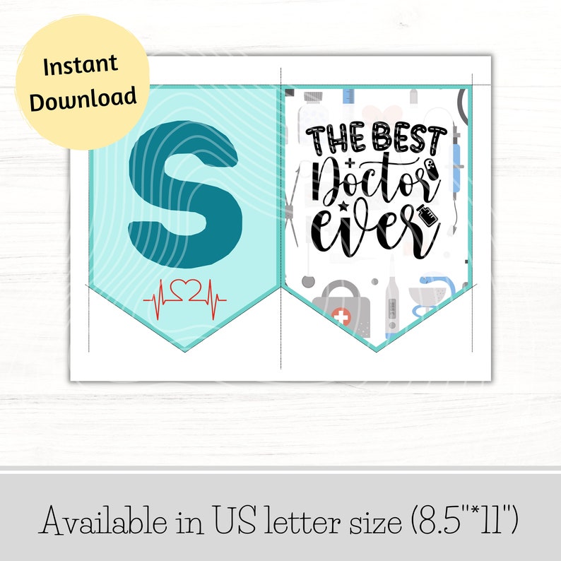 Printable Happy National Doctor's Day Banner, Printable Happy Doctors ...