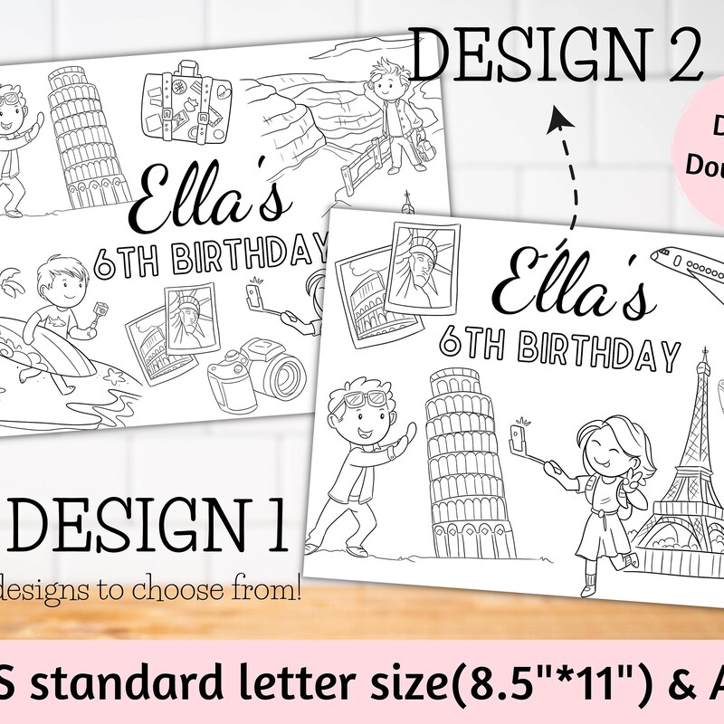 Travel Table Activity - Etsy