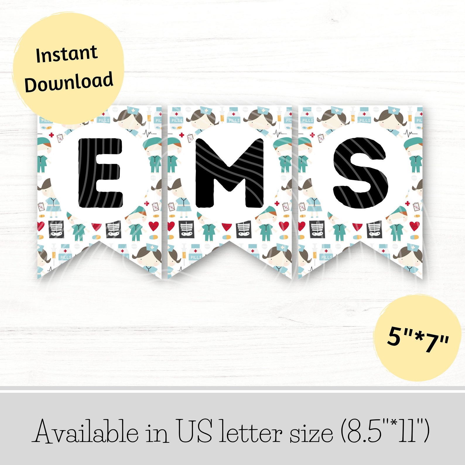 Printable National EMS Week Banner Emergency Medical Services - Etsy