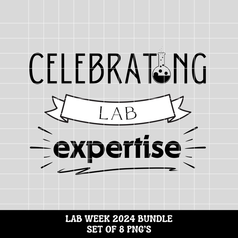 Printable Happy Lab Tech Week PNG Bundle, Medical Laboratory ...