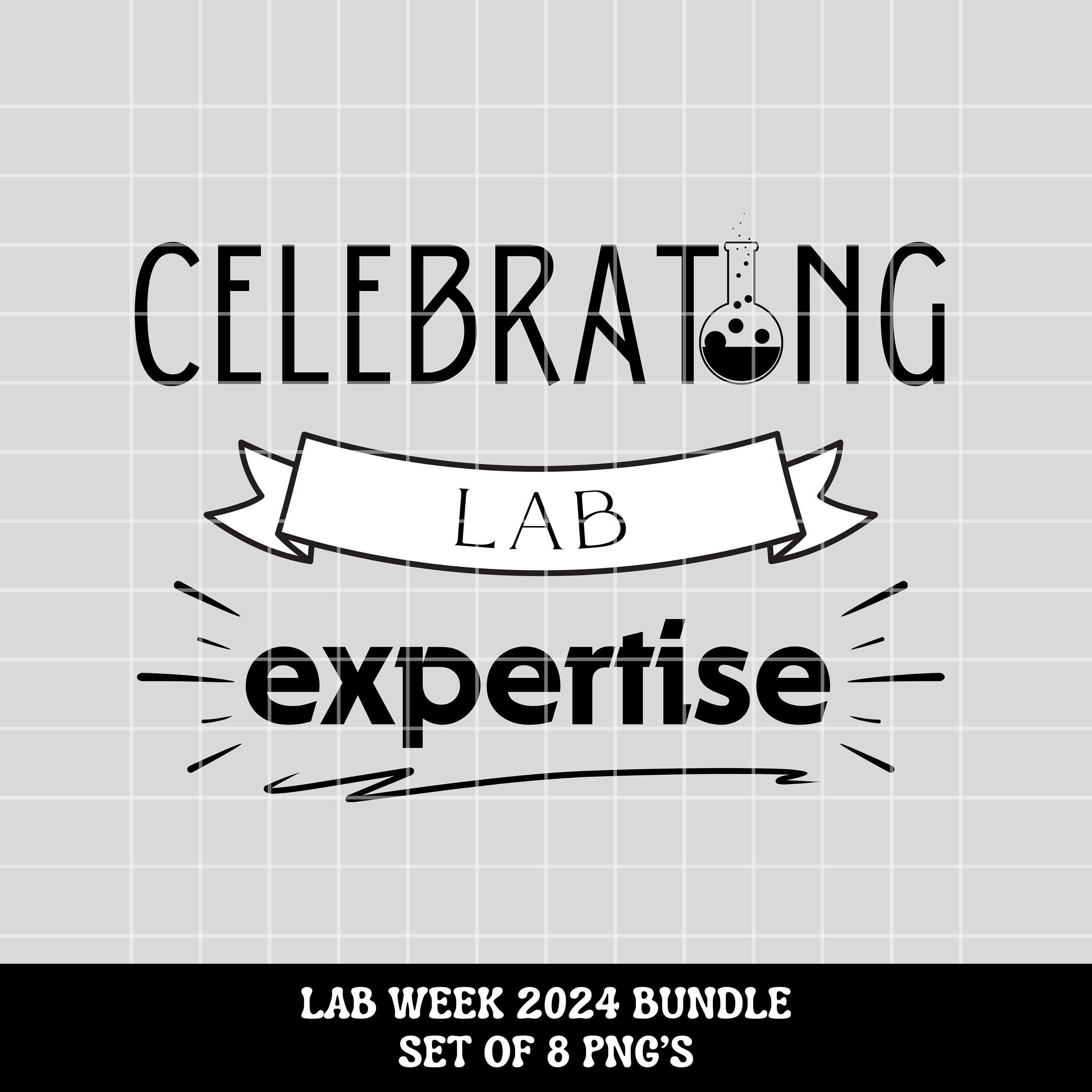 Printable Happy Lab Tech Week PNG Bundle, Medical Laboratory ...