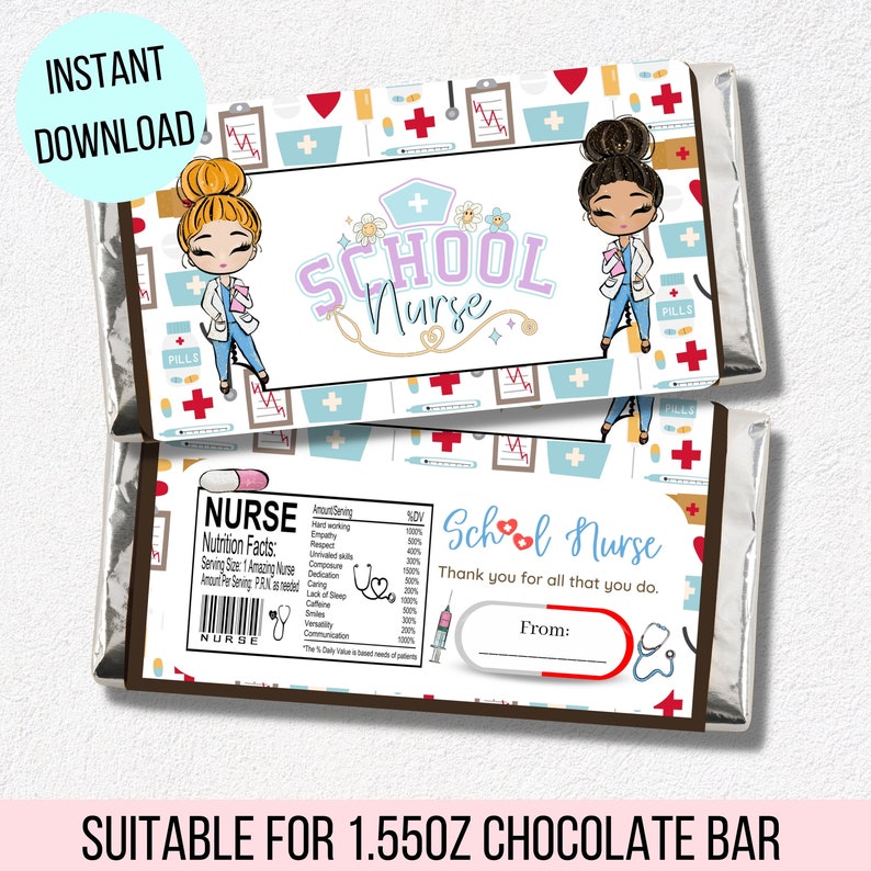 Printable School Nurse Appreciation Thank You Gift Tags Cards - Etsy