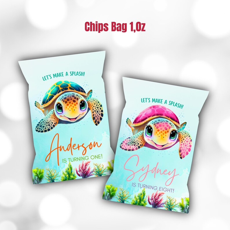 Printable Turtle Birthday Invitation, Watercolor Turtle Birthday Decor ...