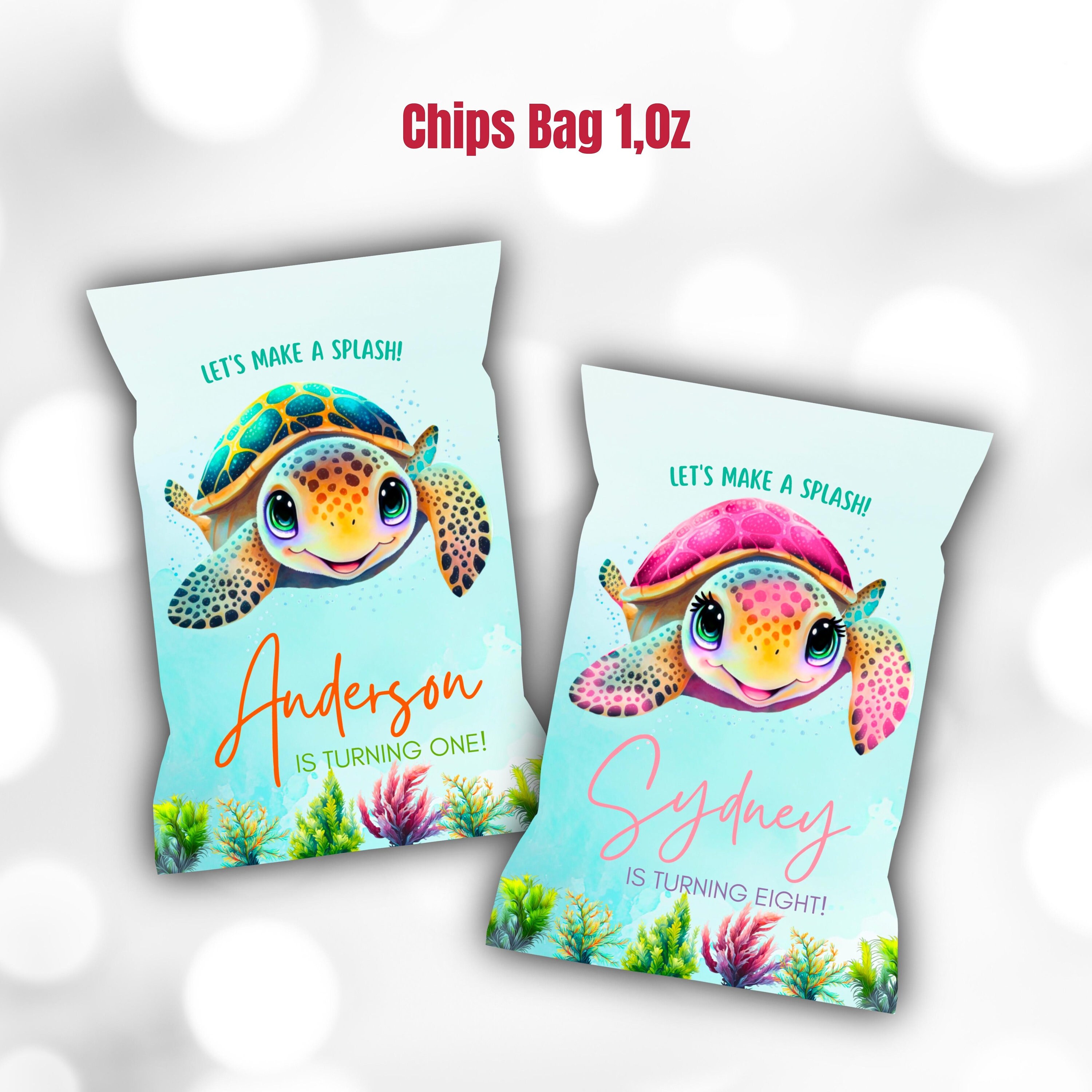 Printable Turtle Birthday Invitation, Watercolor Turtle Birthday Decor ...