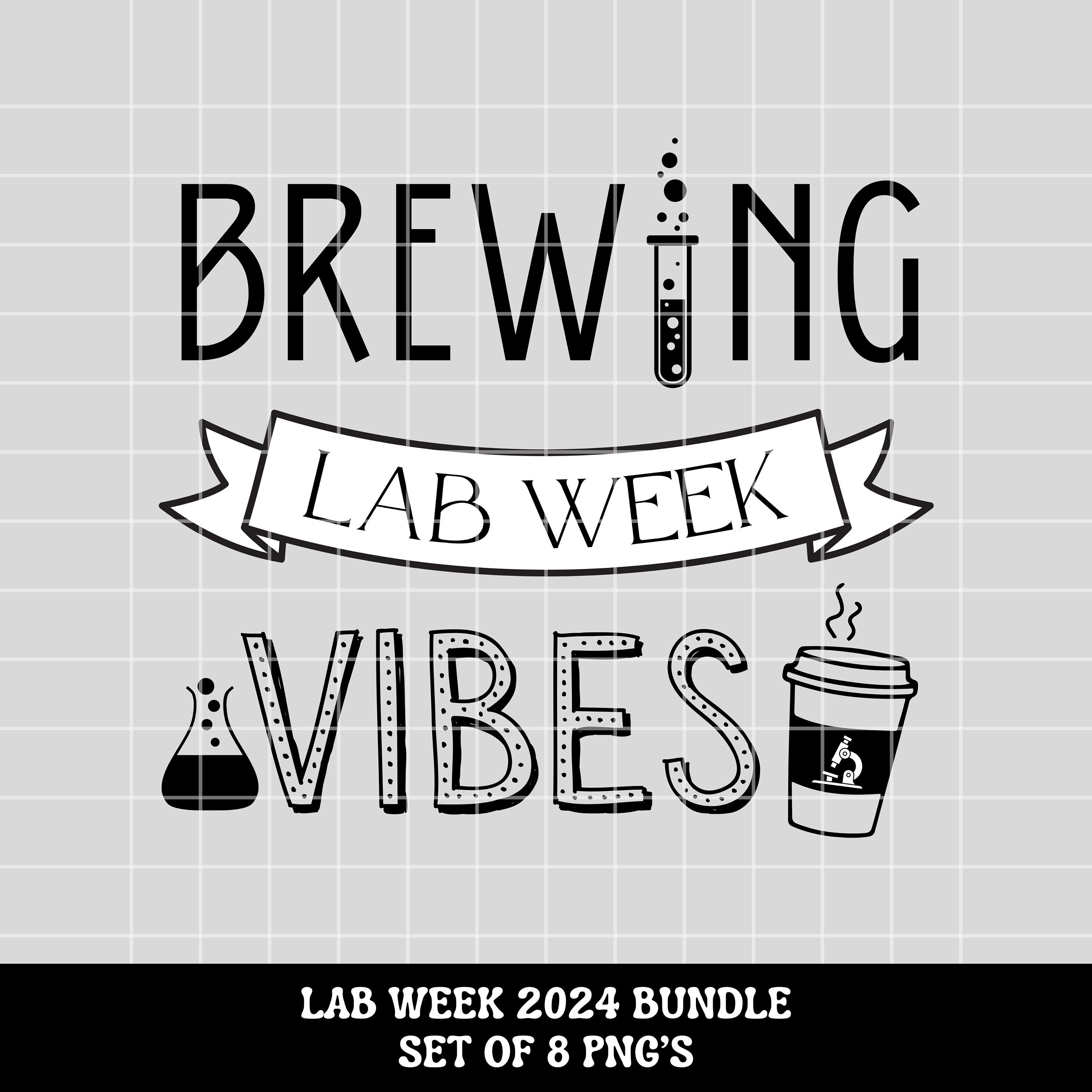 Printable Happy Lab Tech Week PNG Bundle, Medical Laboratory ...