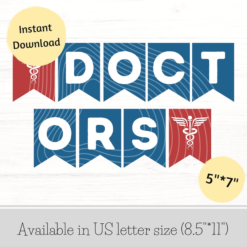 Printable Happy National Doctor's Day Banner, Printable Happy Doctors ...