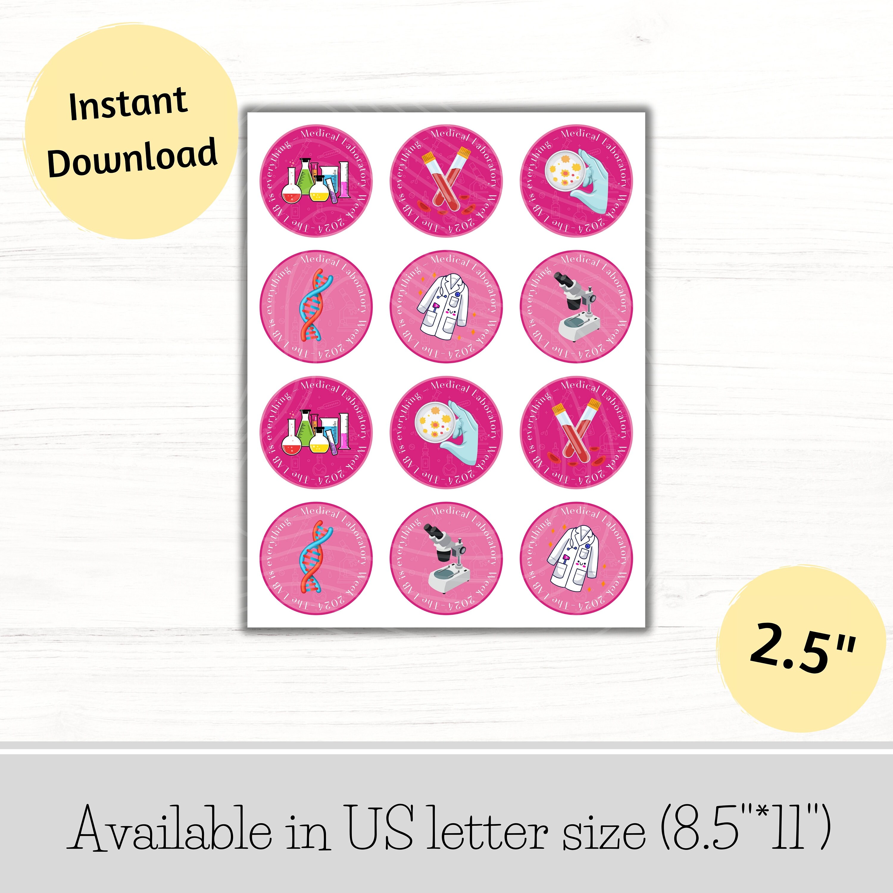 Digital Lab Week 2024, Lab is Everything Cupcake Toppers, Laboratory ...