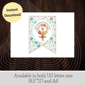 Printable Happy Women's Day Banner, International Women's Day Banner ...