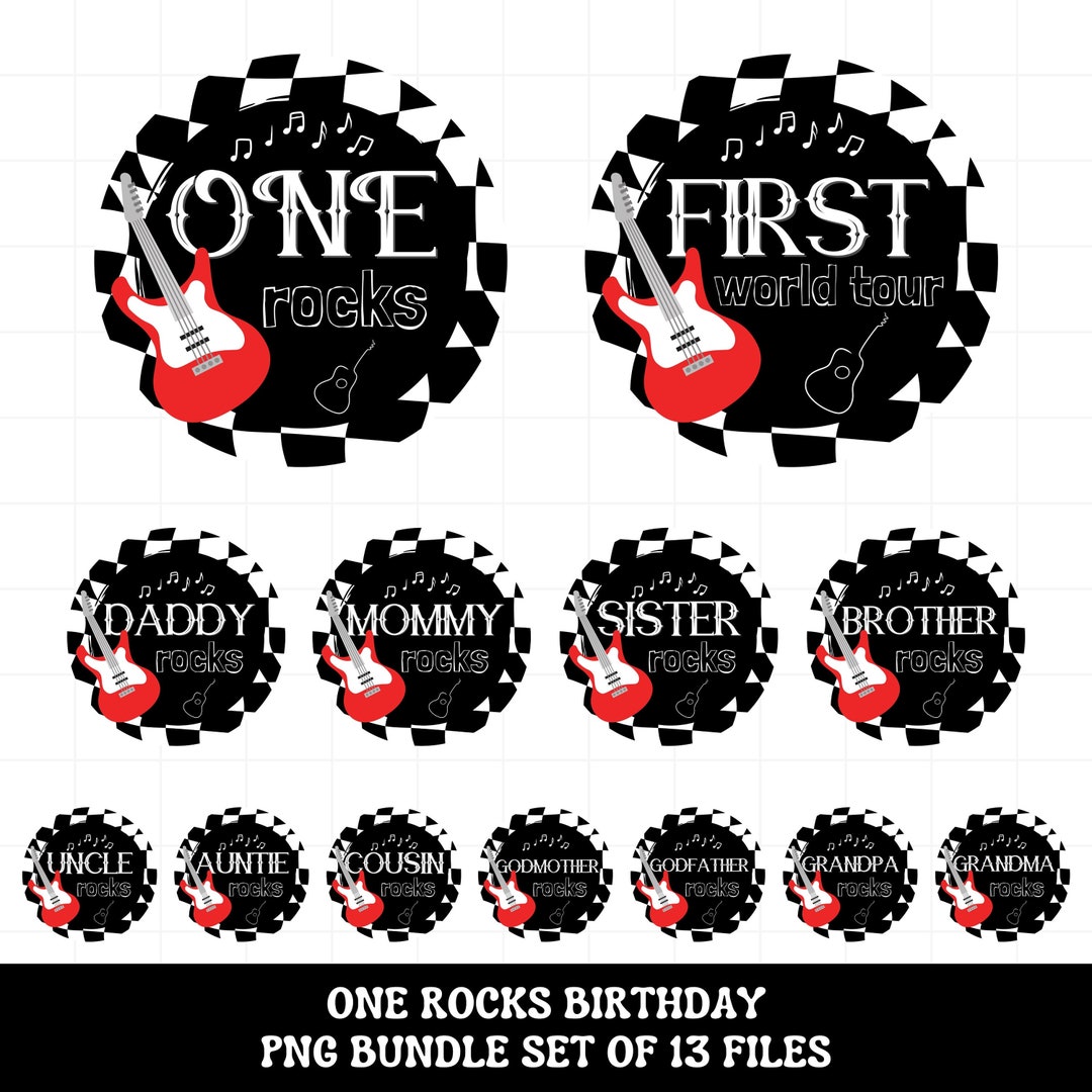 First World Tour Birthday Shirt PNG Sublimation, One Rocks Birthday Png ...