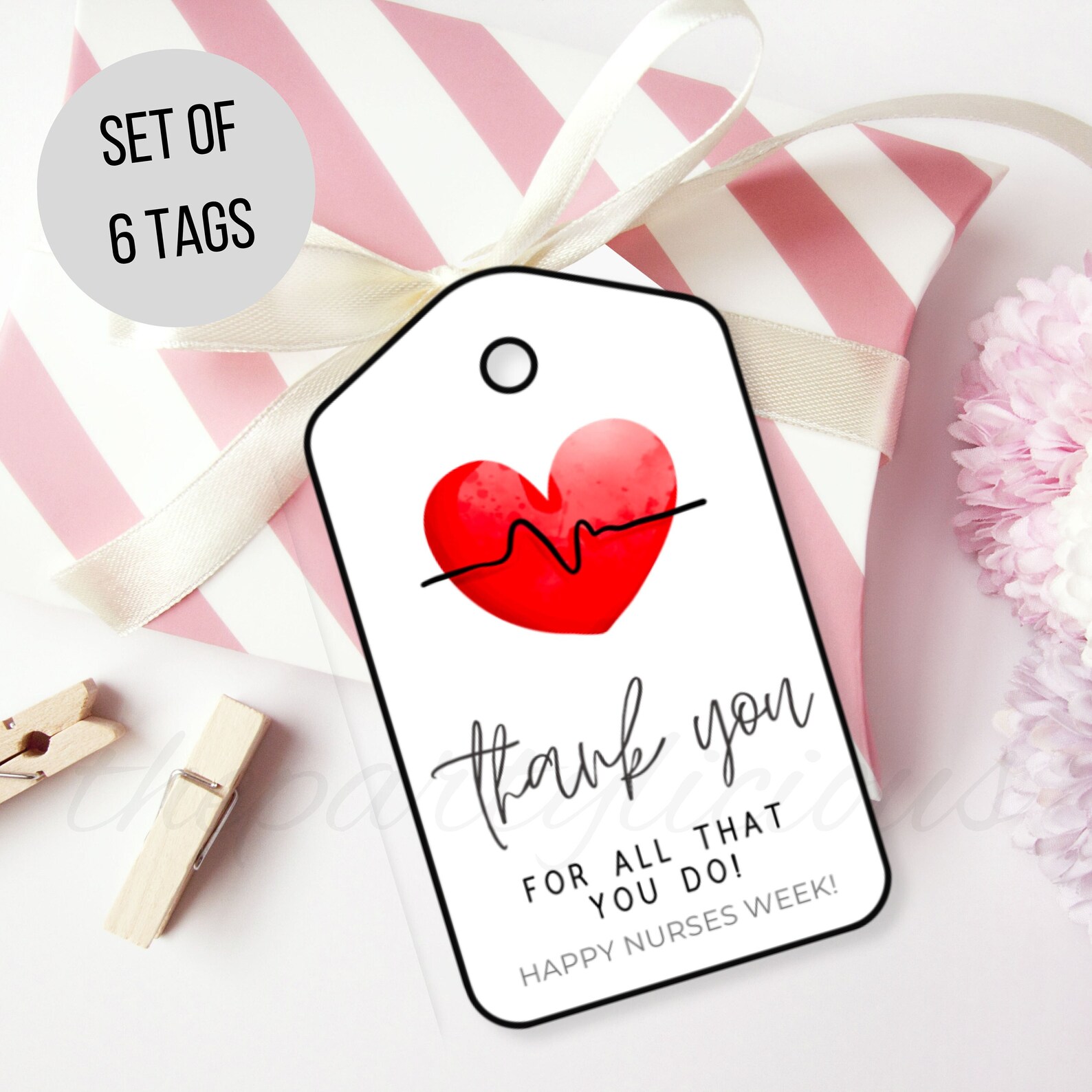 Happy Nurses Week Gift Tags, Nurses Week Printable Gift Tags, Nurses ...