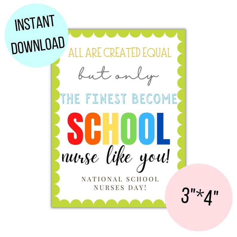 Printable School Nurse Appreciation Day Gift Tags, Gifts for Nurses ...