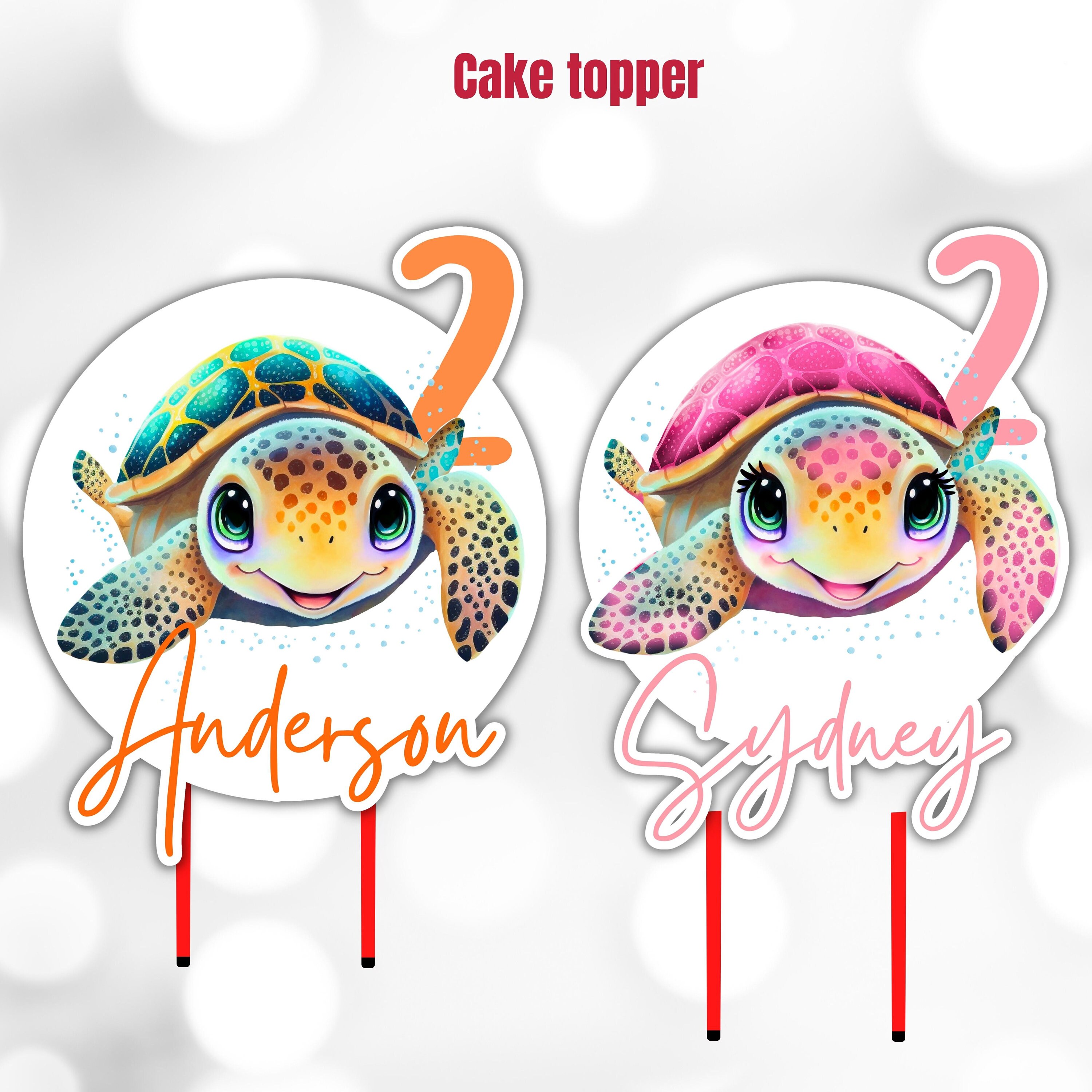 Printable Turtle Birthday Invitation, Watercolor Turtle Birthday Decor ...