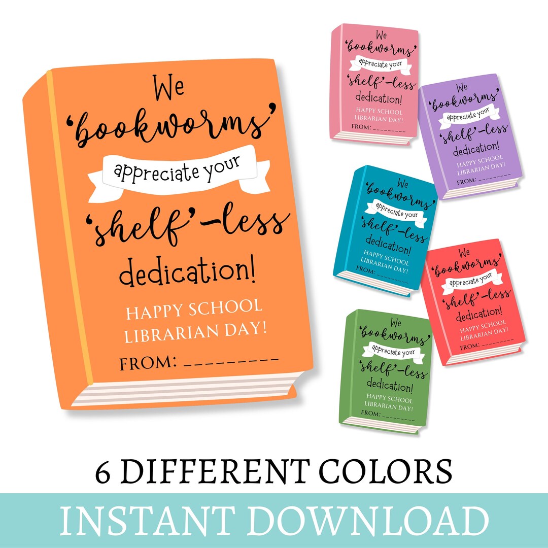 Printable School Librarian Appreciation Week Gift Tags, School ...