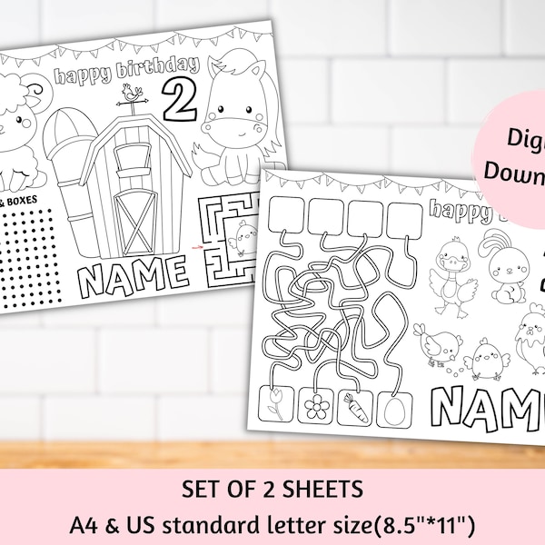 Cow Birthday Coloring Pages - Etsy