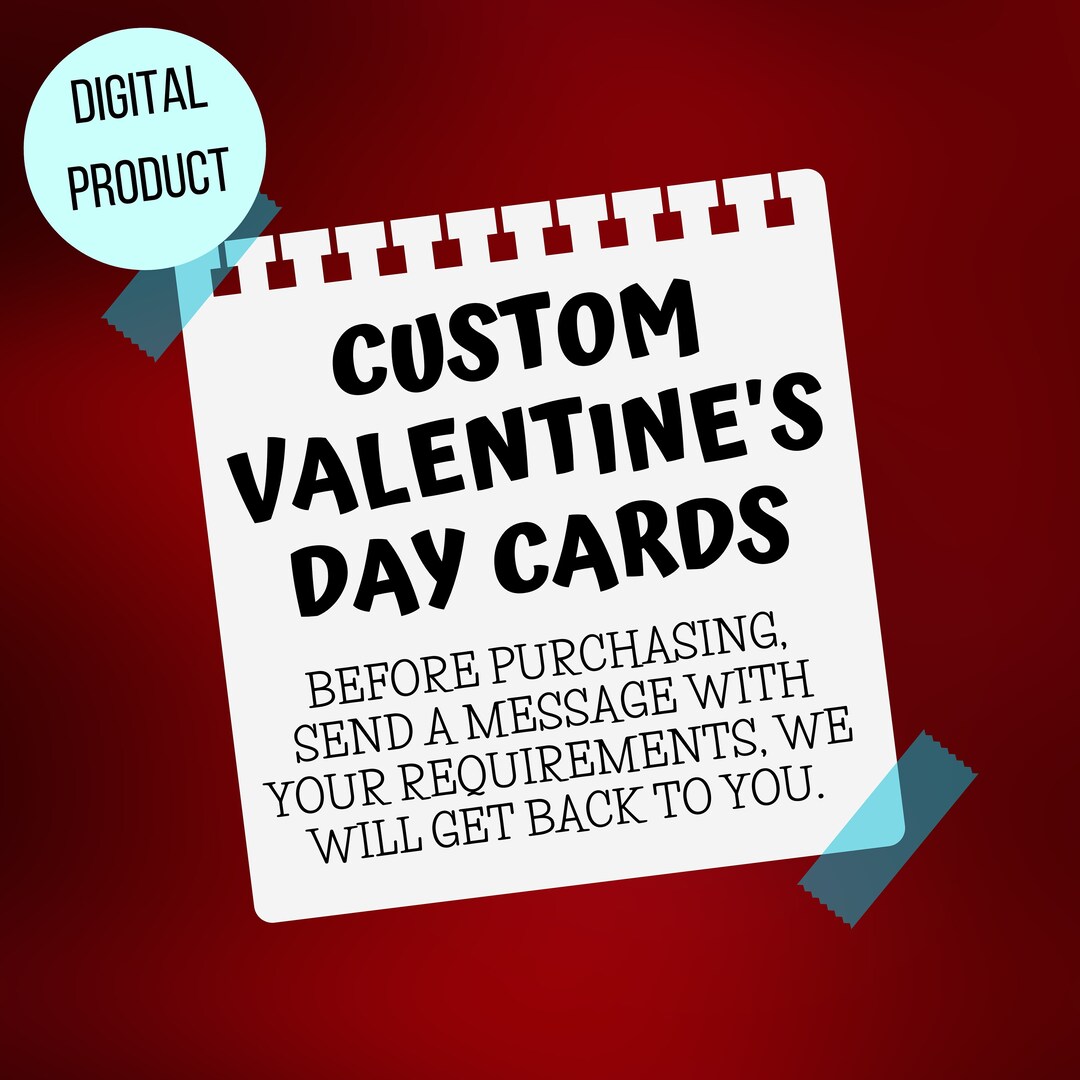 Printable Custom Valentines Day Cards, Custom Valentins Day Tags ...
