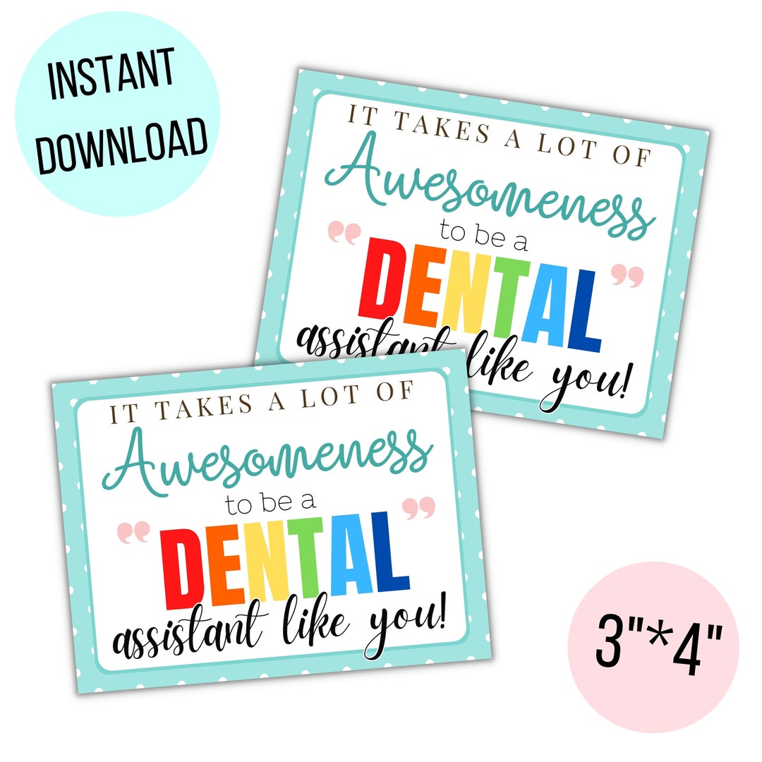 Printable Dental Assistant Week Tags, Happy Dental Assistant Week Cards ...