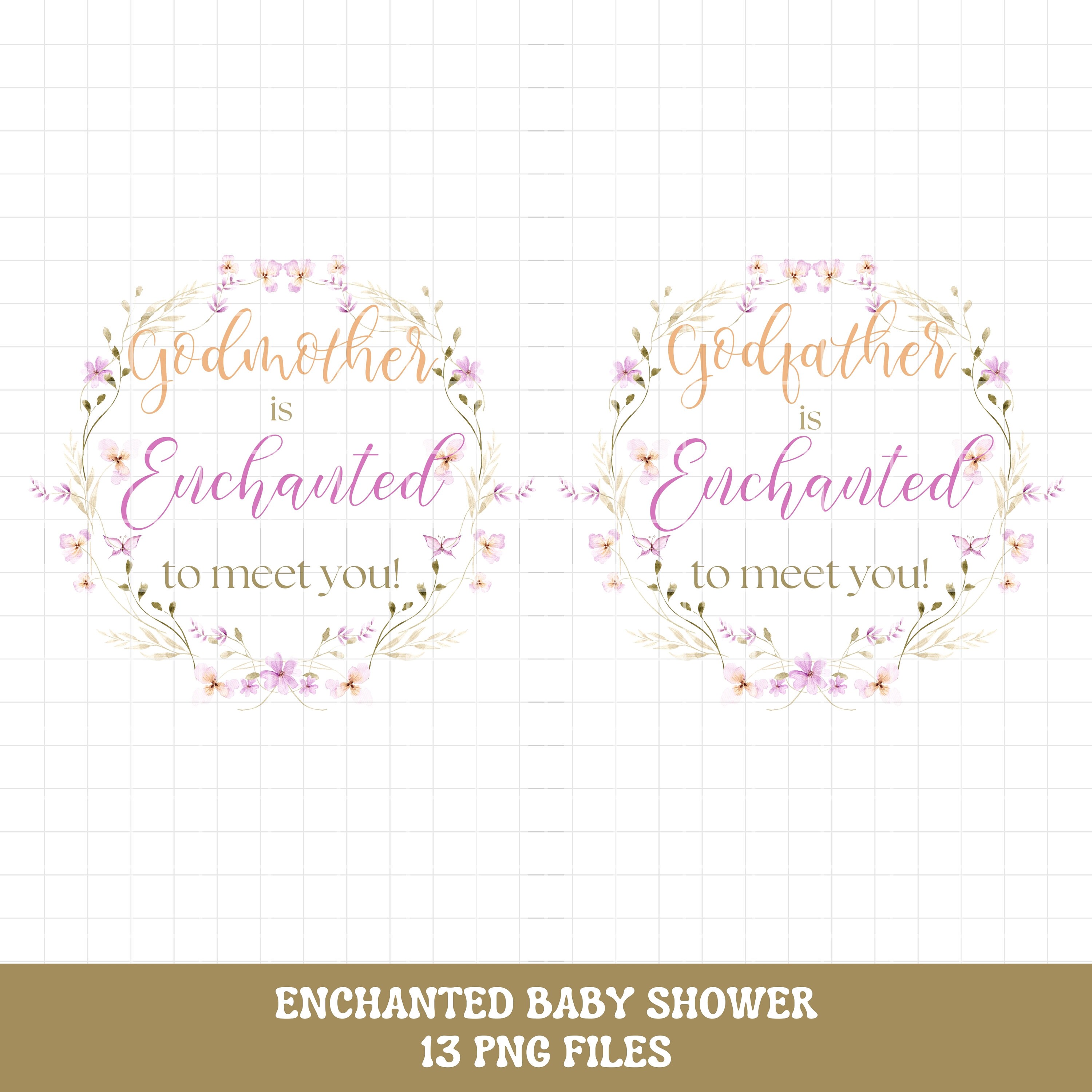 Enchanted Baby Shower Family Shirt Sublimation PNG Bundle, Enchanted ...