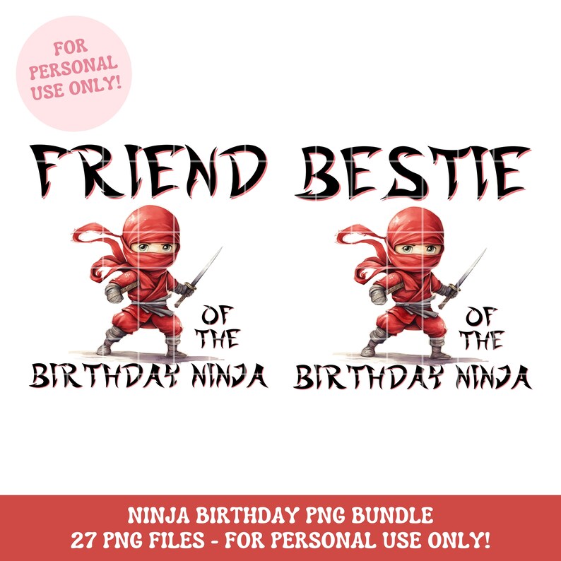 Ninja Birthday Shirt PNG Sublimation, Ninja Boy Birthday Family ...