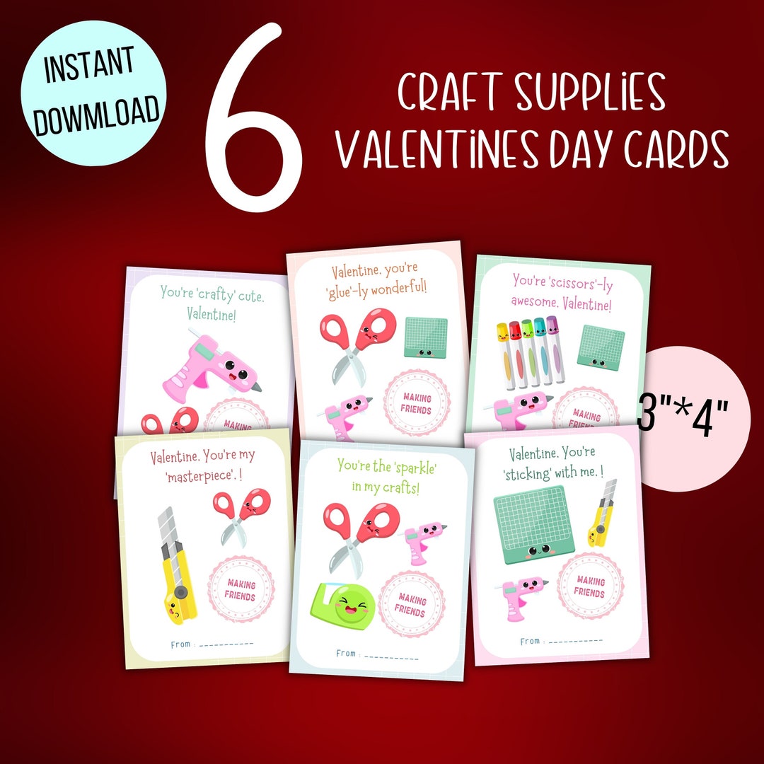 Printable Craft Valentine's Day Classroom, Stationary School Classroom ...