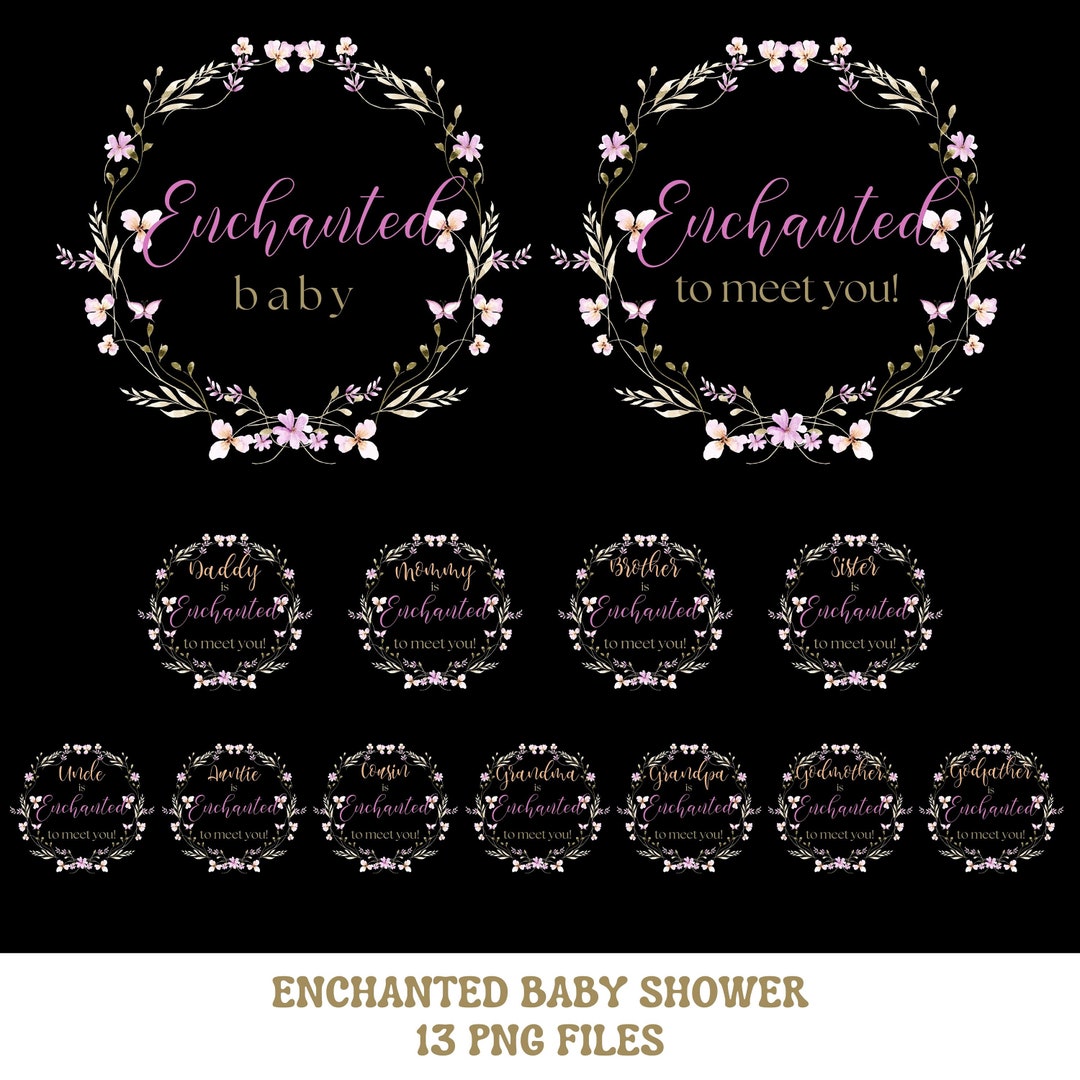 Enchanted Baby Shower Family Shirt Sublimation PNG Bundle, Enchanted ...