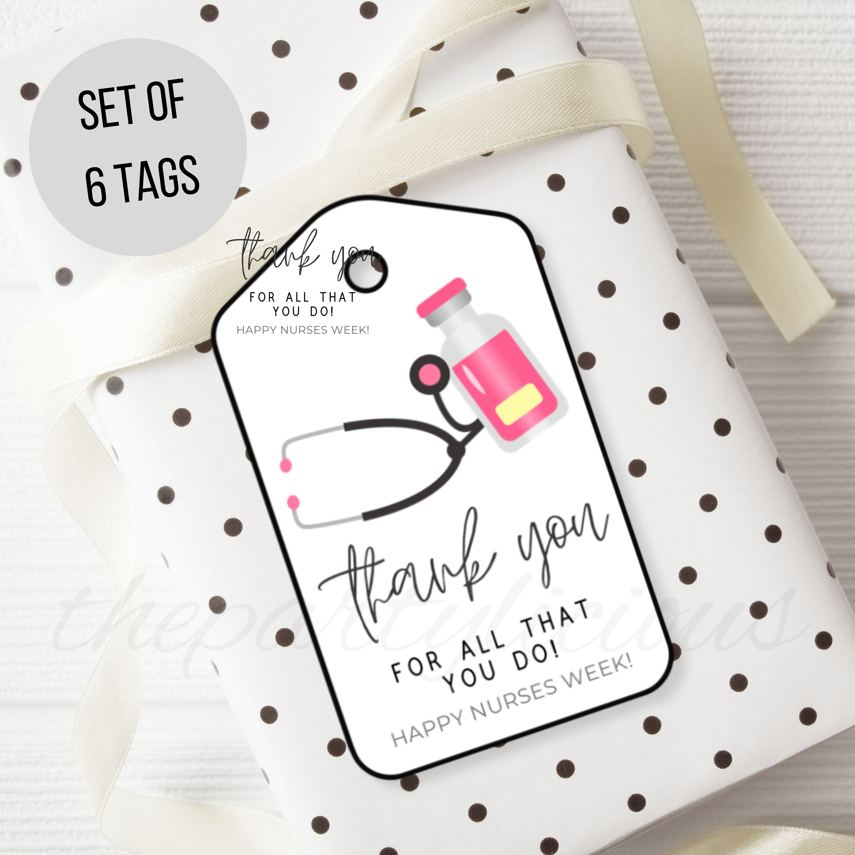 Happy Nurses Week Gift Tags, Nurses Week Printable Tags, Nurses Week ...