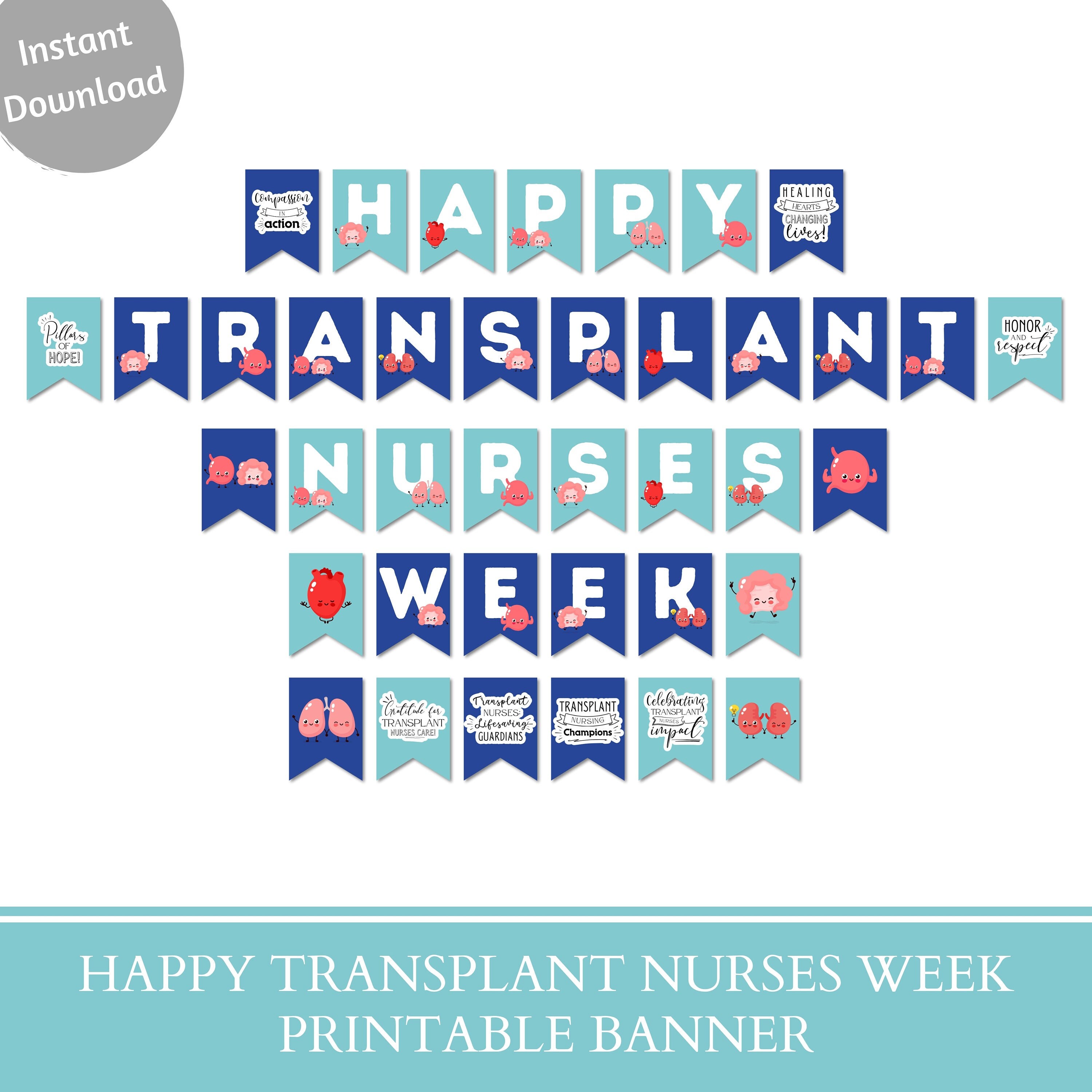 Printable Happy Transplant Nurses Week Banner 2024 Transplant Nurses ...