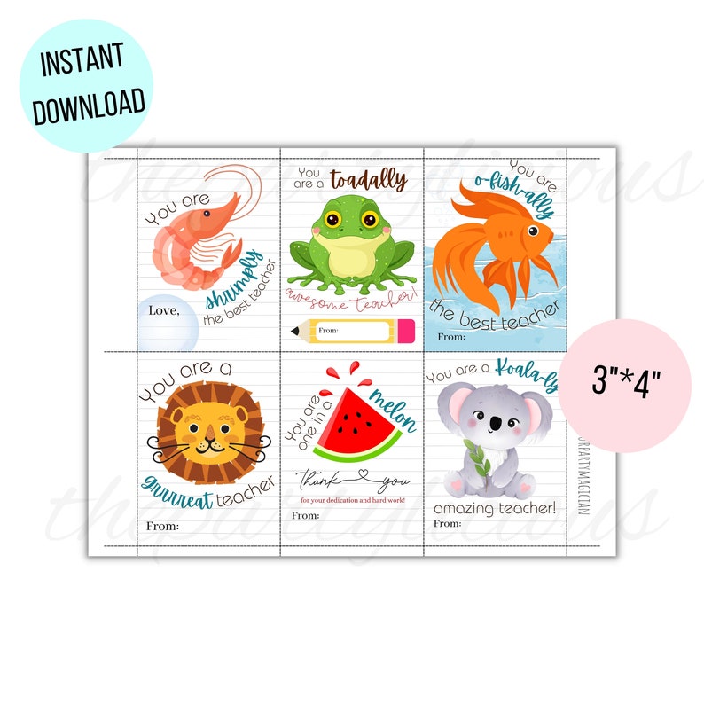 Printable Funny Teacher Appreciation Week Gift Tags Teachers - Etsy