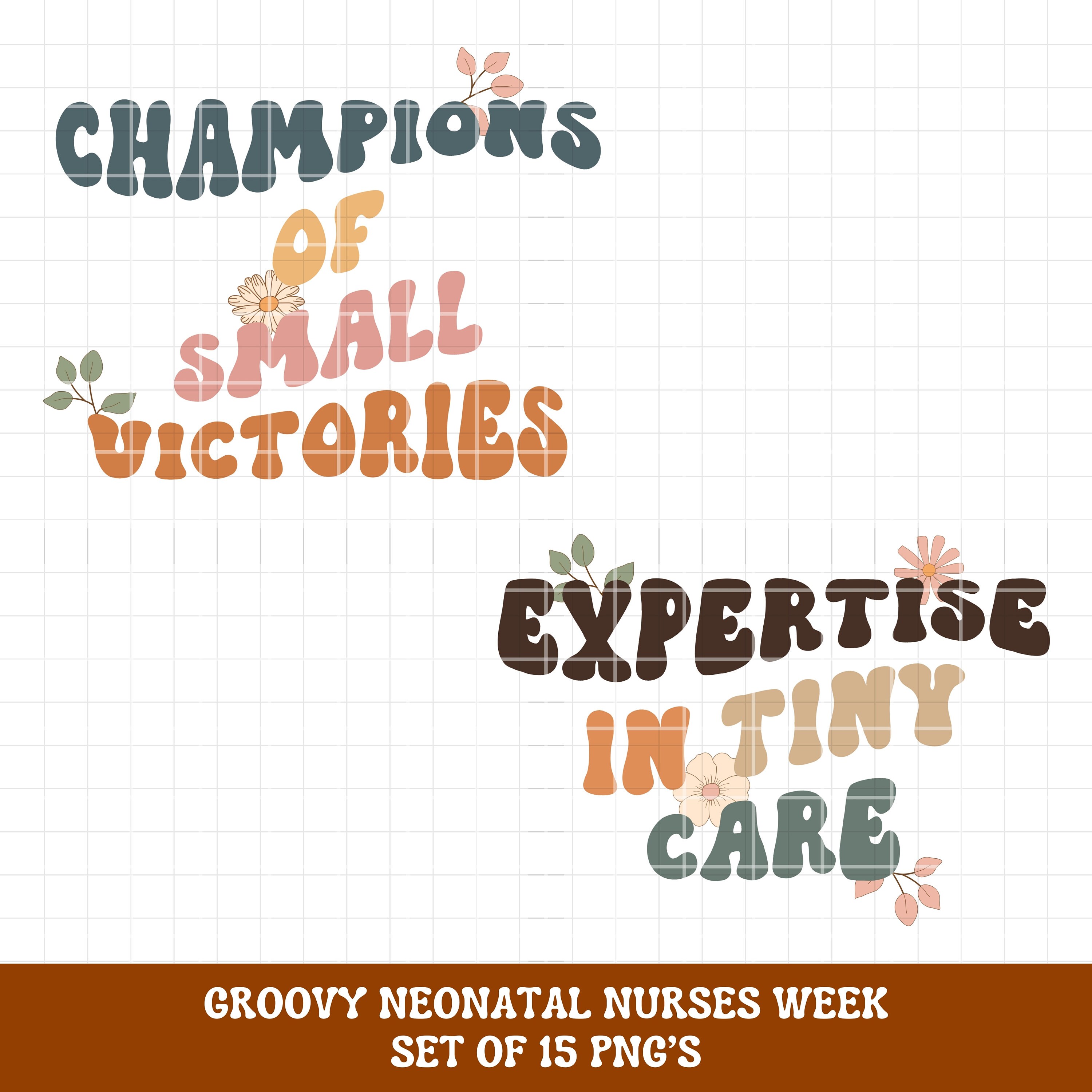 Neonatal Nurses Week Nicu PNG Bundle, NICU Appreciation Week Groovy Png ...