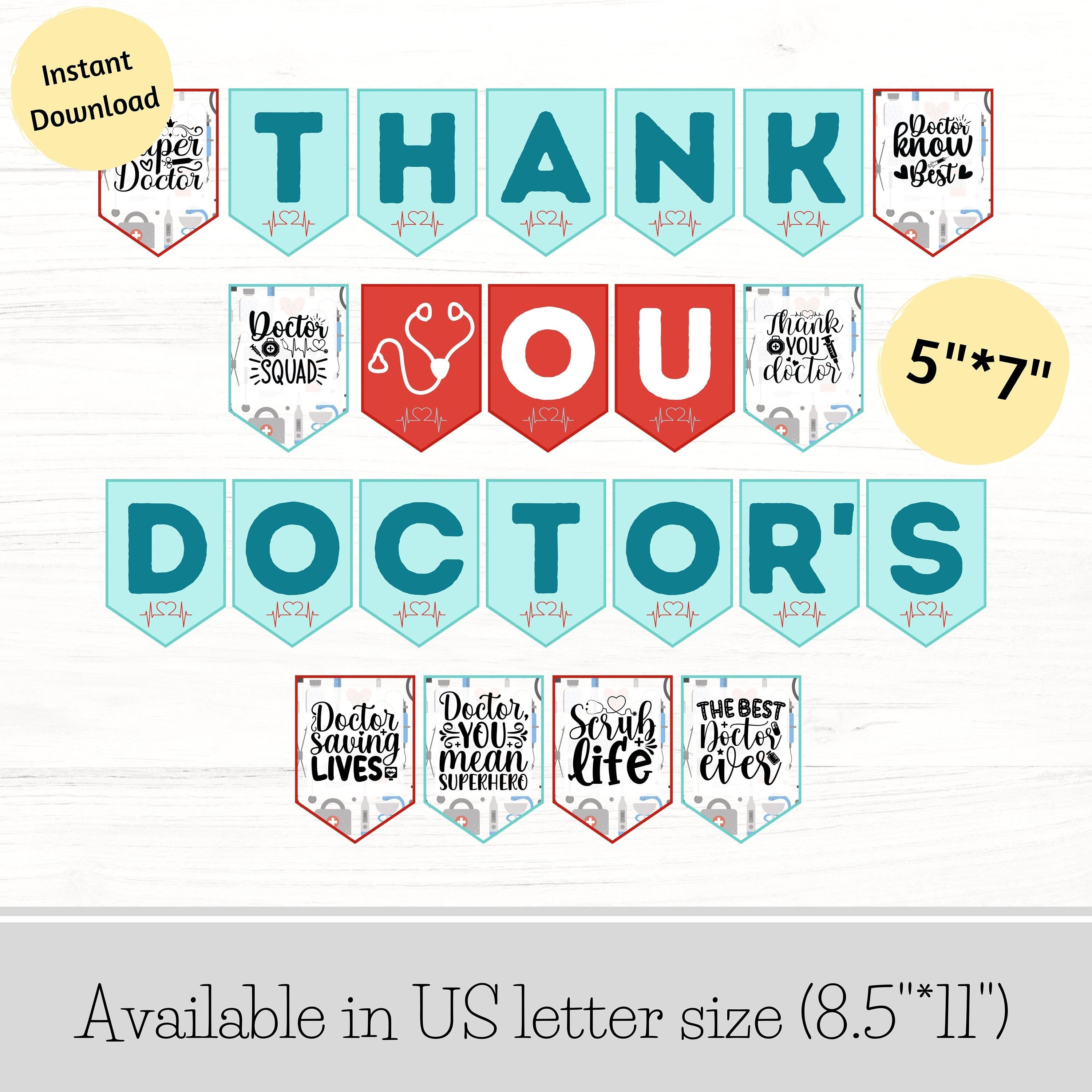 Printable Happy National Doctor's Day Banner, Printable Happy Doctors ...