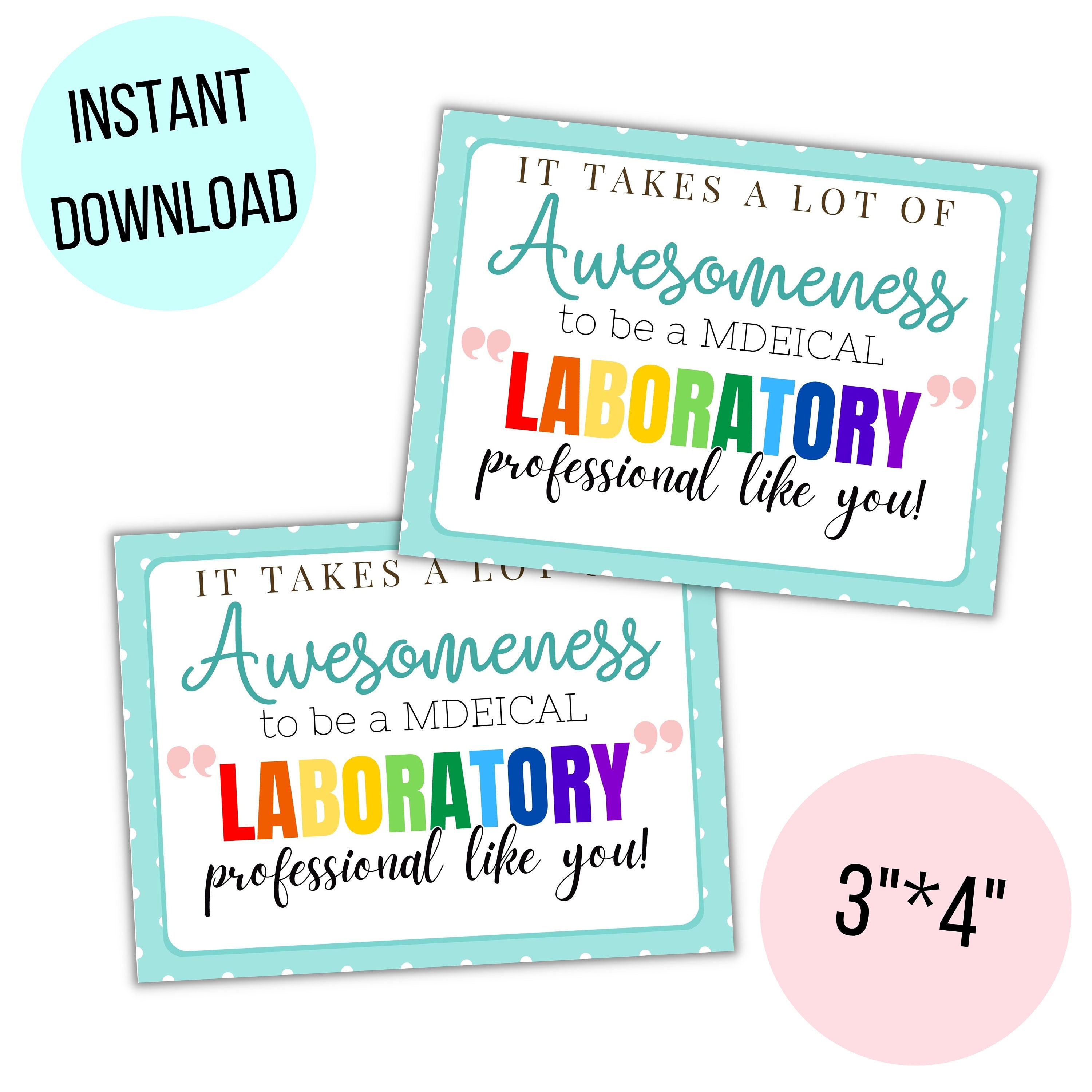 Printable Happy Lab Week Tag, Medical Laboratory Professionals ...