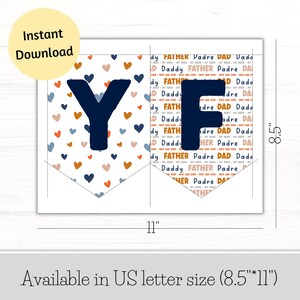 Printable Happy Father's Day Banner Garland Bunting Party Celebration ...