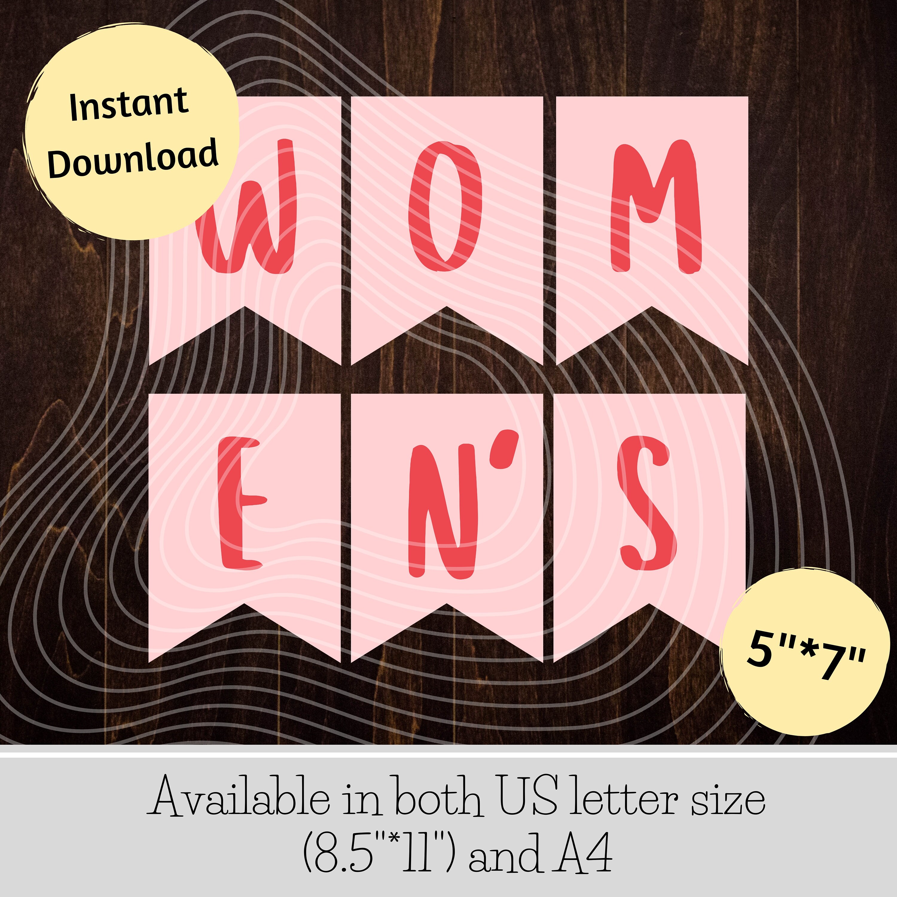 Printable Happy Women's Day Banner, International Women's Day Banner ...