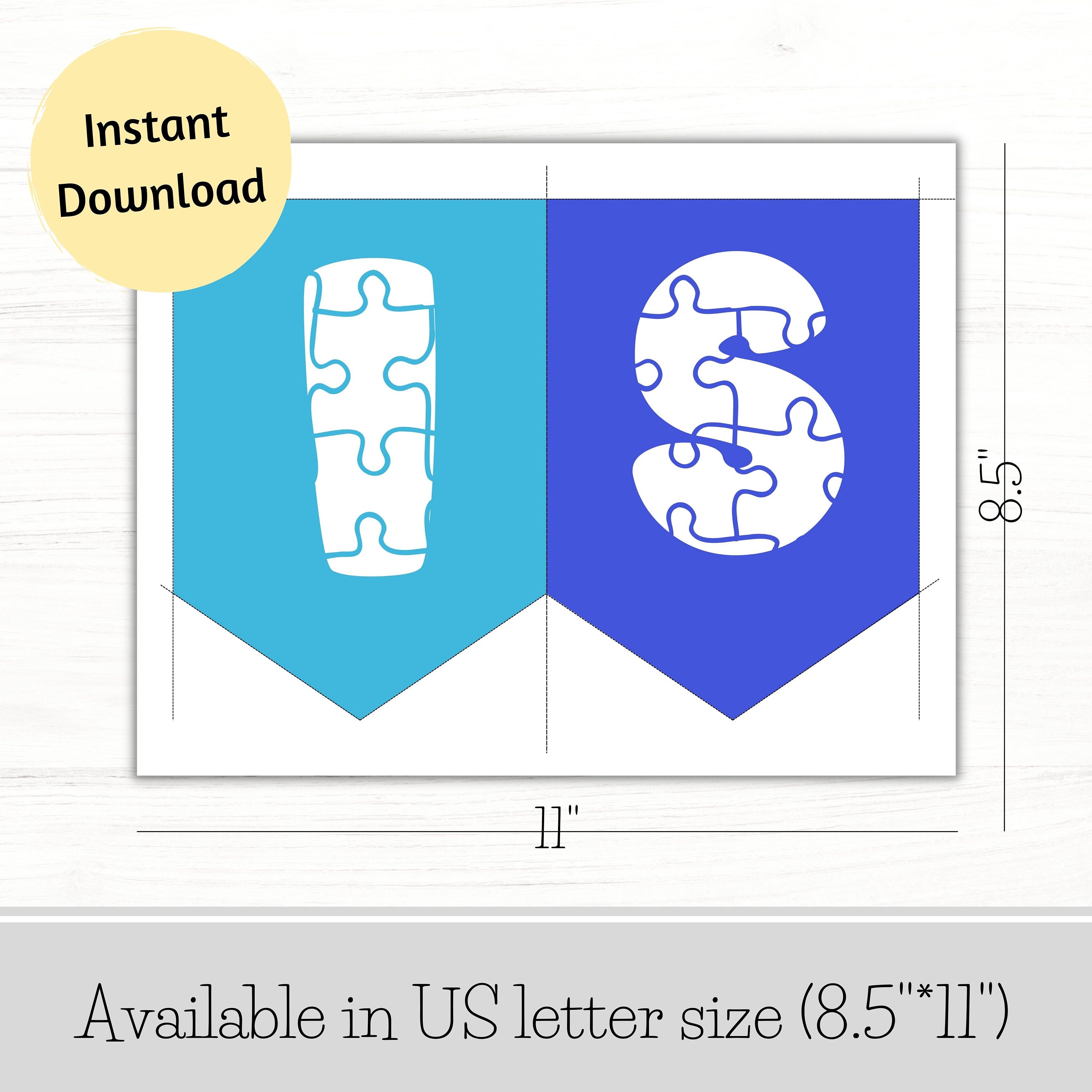 Printable Autism Awareness Day Banner World Autism Day Banner - Etsy