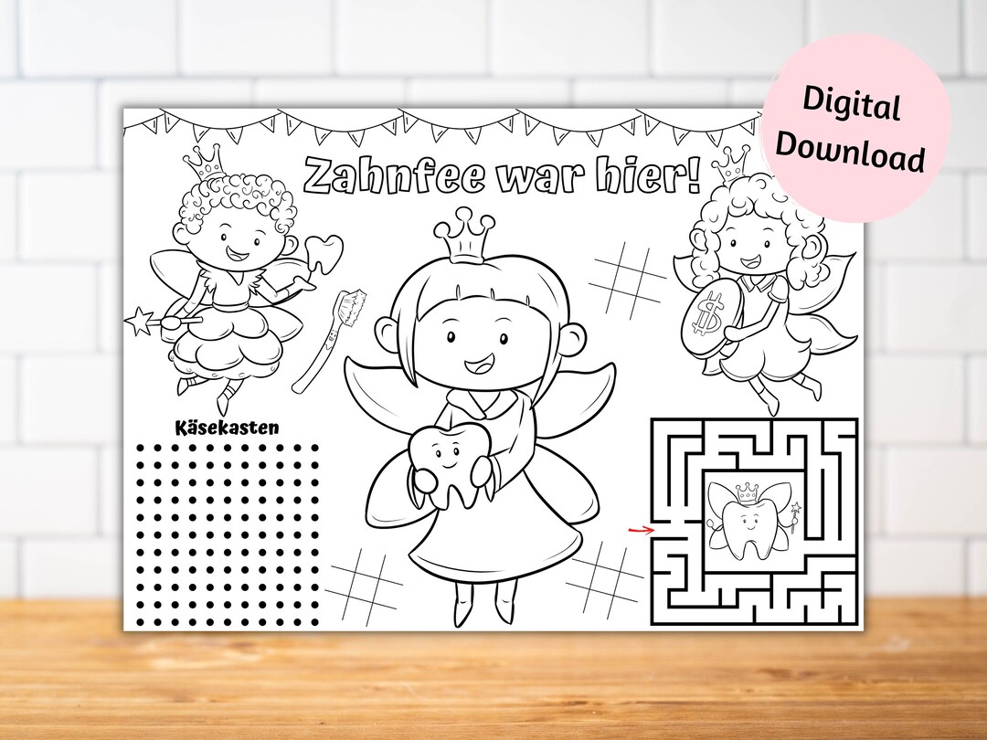 Digitale Produkt Zahnfee Geschenk, Besuch Von Der Zahnfee, Printable ...