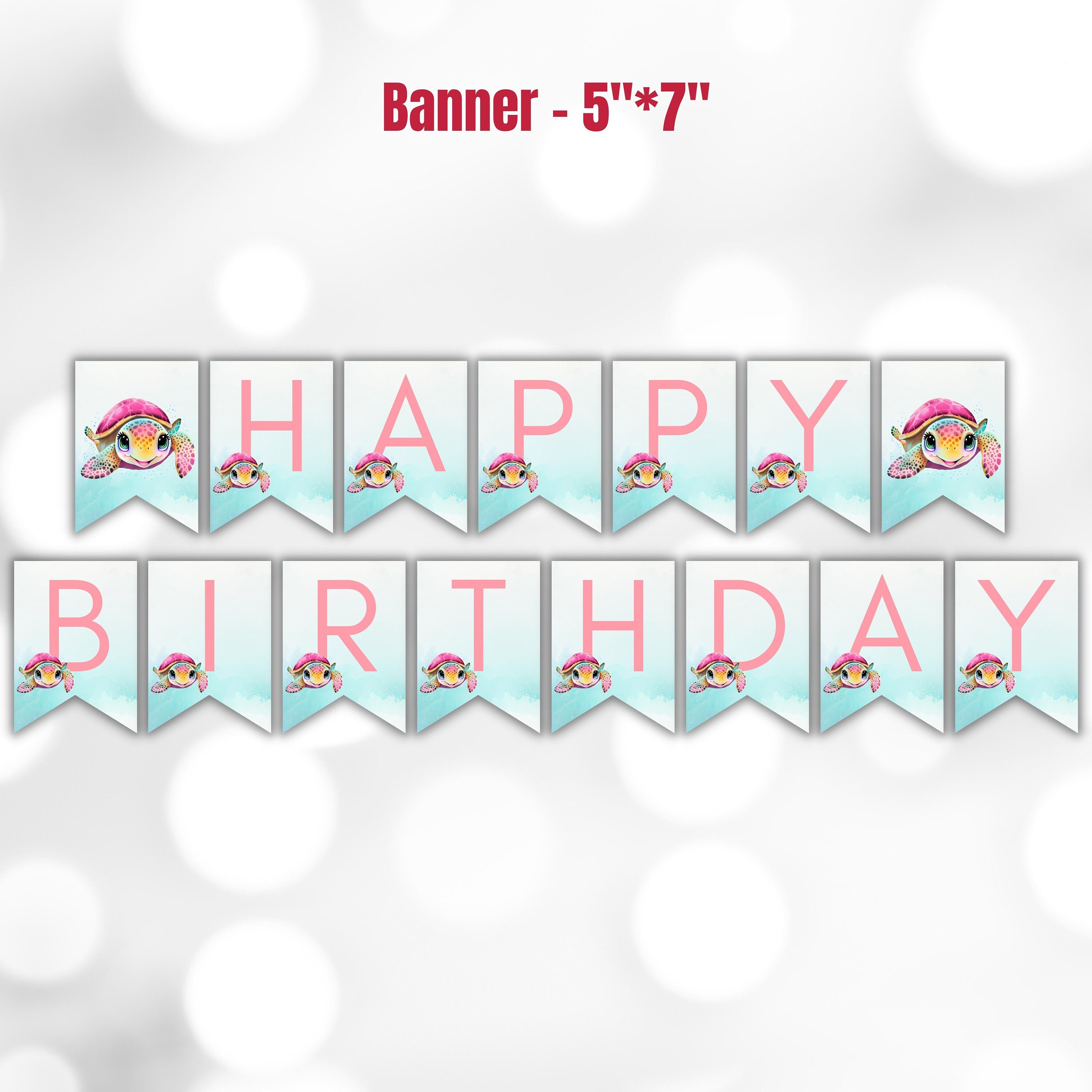 Printable Turtle Birthday Invitation, Watercolor Turtle Birthday Decor ...