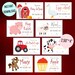 Printable Farm Kids Valentines Day Cards for School, Farm Animals ...