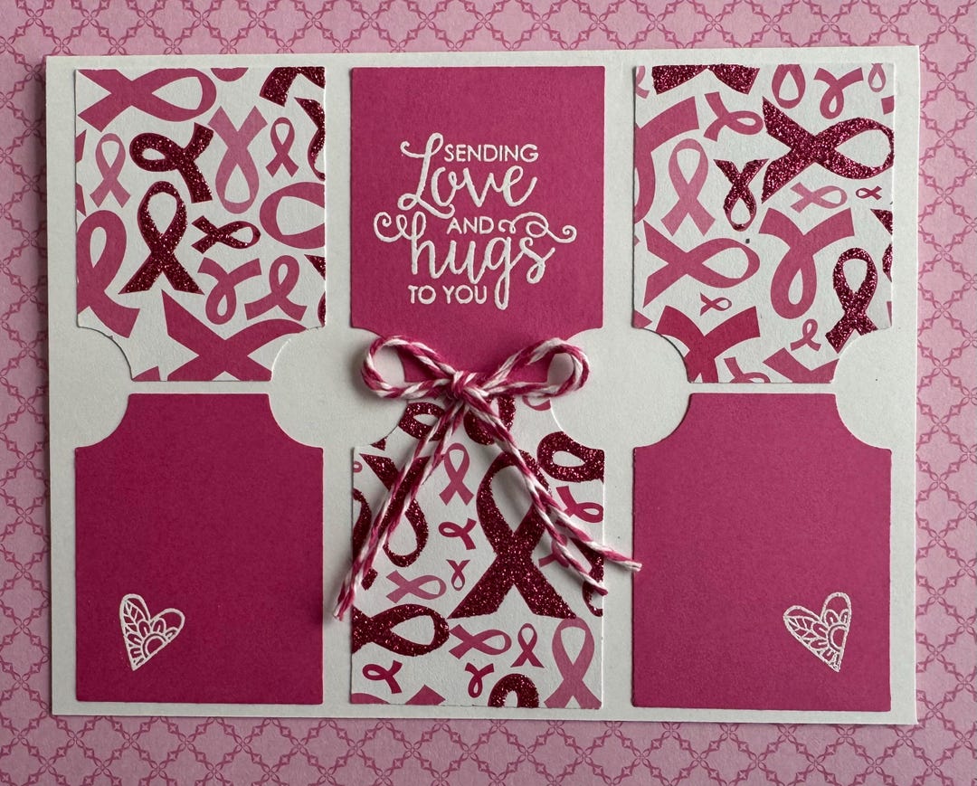 Breast Cancer A2 Card, Pink, Handmade, Fight Like A Girl, Ribbon - Etsy