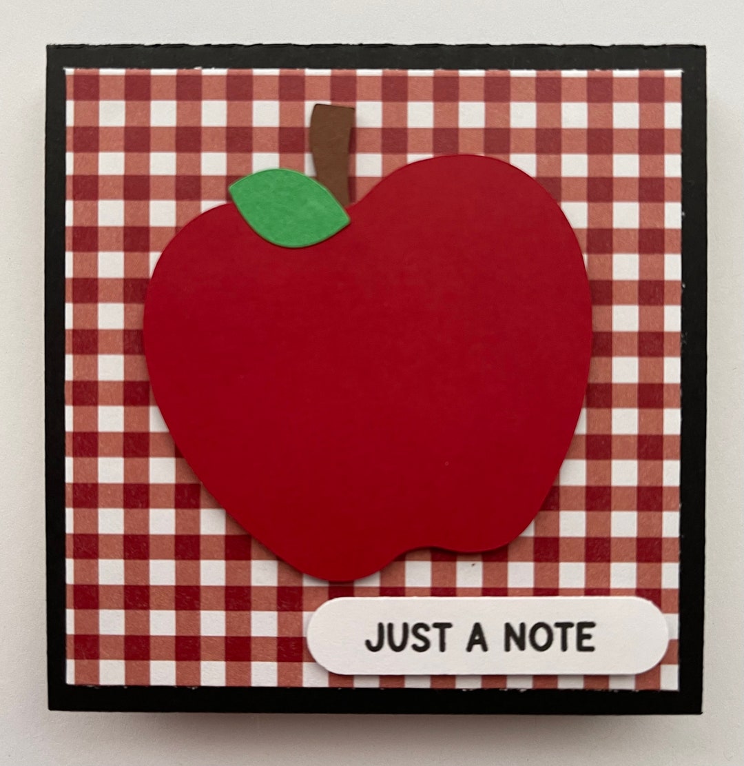 Apple Sticky Note Holder, Teacher, 100 Sheets - Etsy