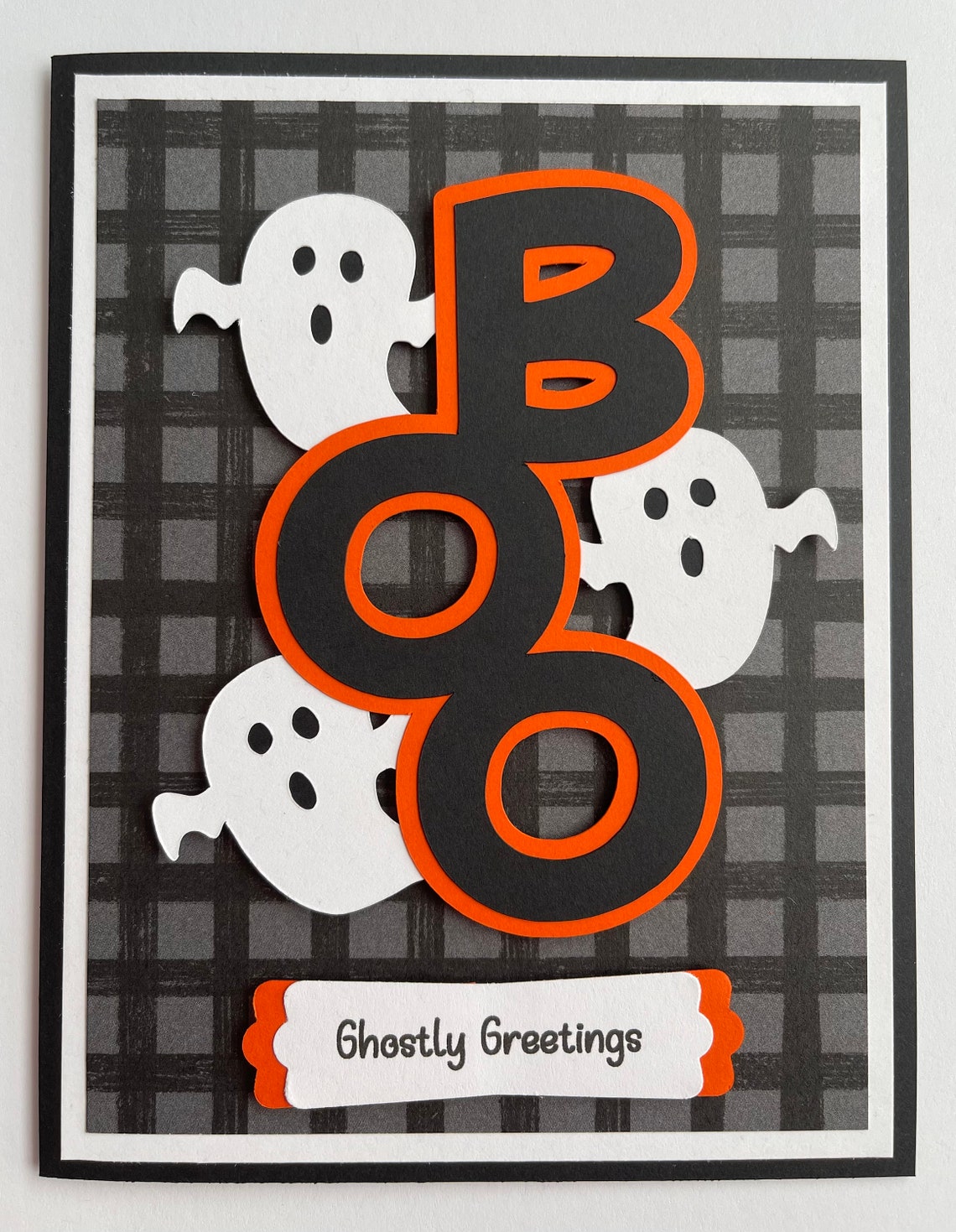Halloween A2 Card, Boo, Ghost, Ghostly Greetings, Handmade - Etsy