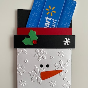 Set of 5 "snowman" Gift Card Holders, Christmas, Handmade - Etsy
