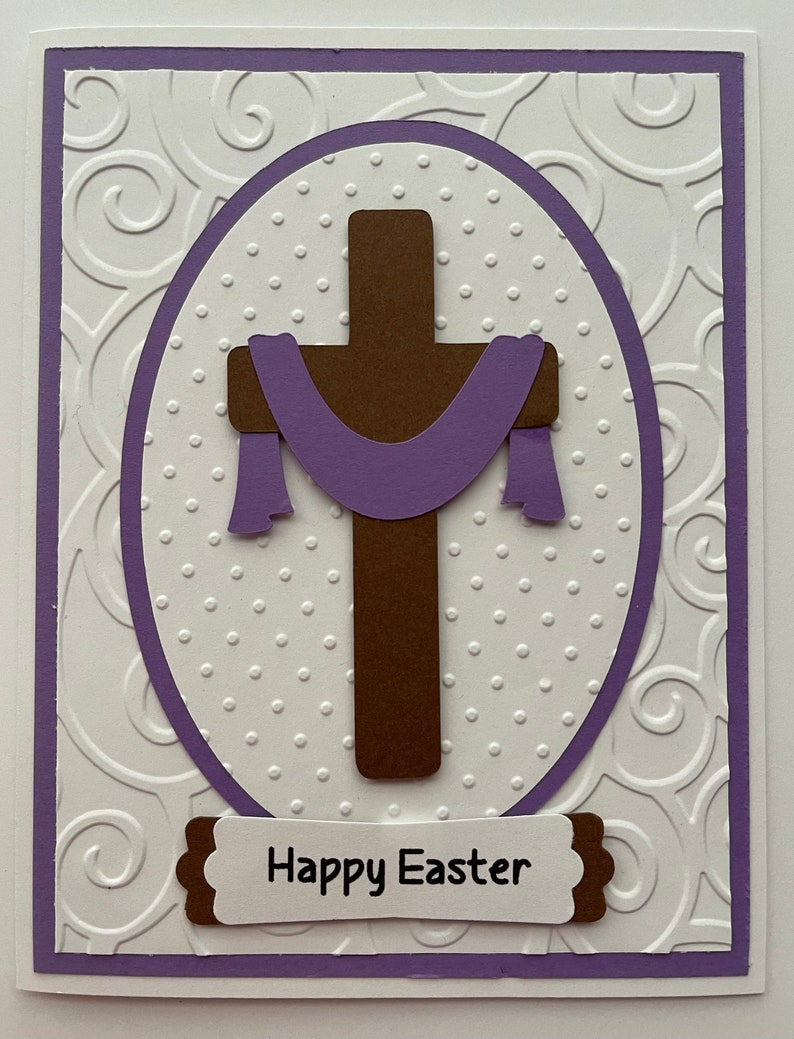 Easter "cross" A2 Card, Jesus, God, Cross, Religious, Handmade - Etsy