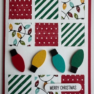 Christmas Lights A2 Card, Handmade, Merry Christmas, Xmas, Stampin Up ...