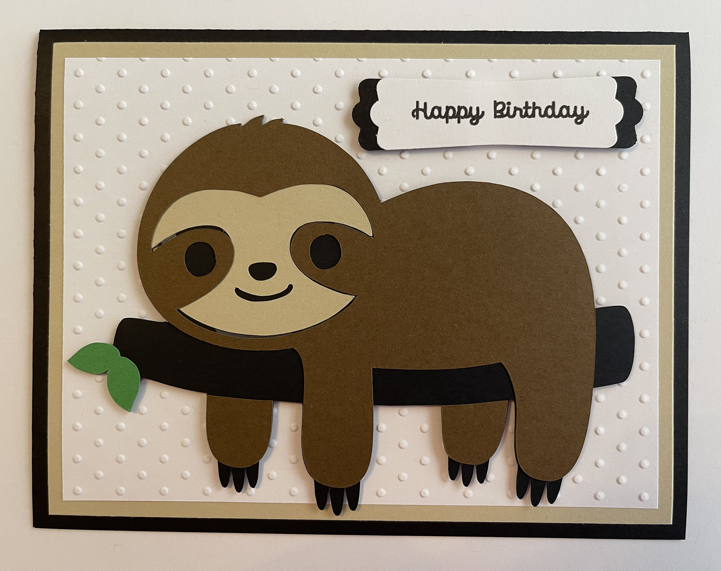 Sloth Birthday A2 Card, Handmade - Etsy