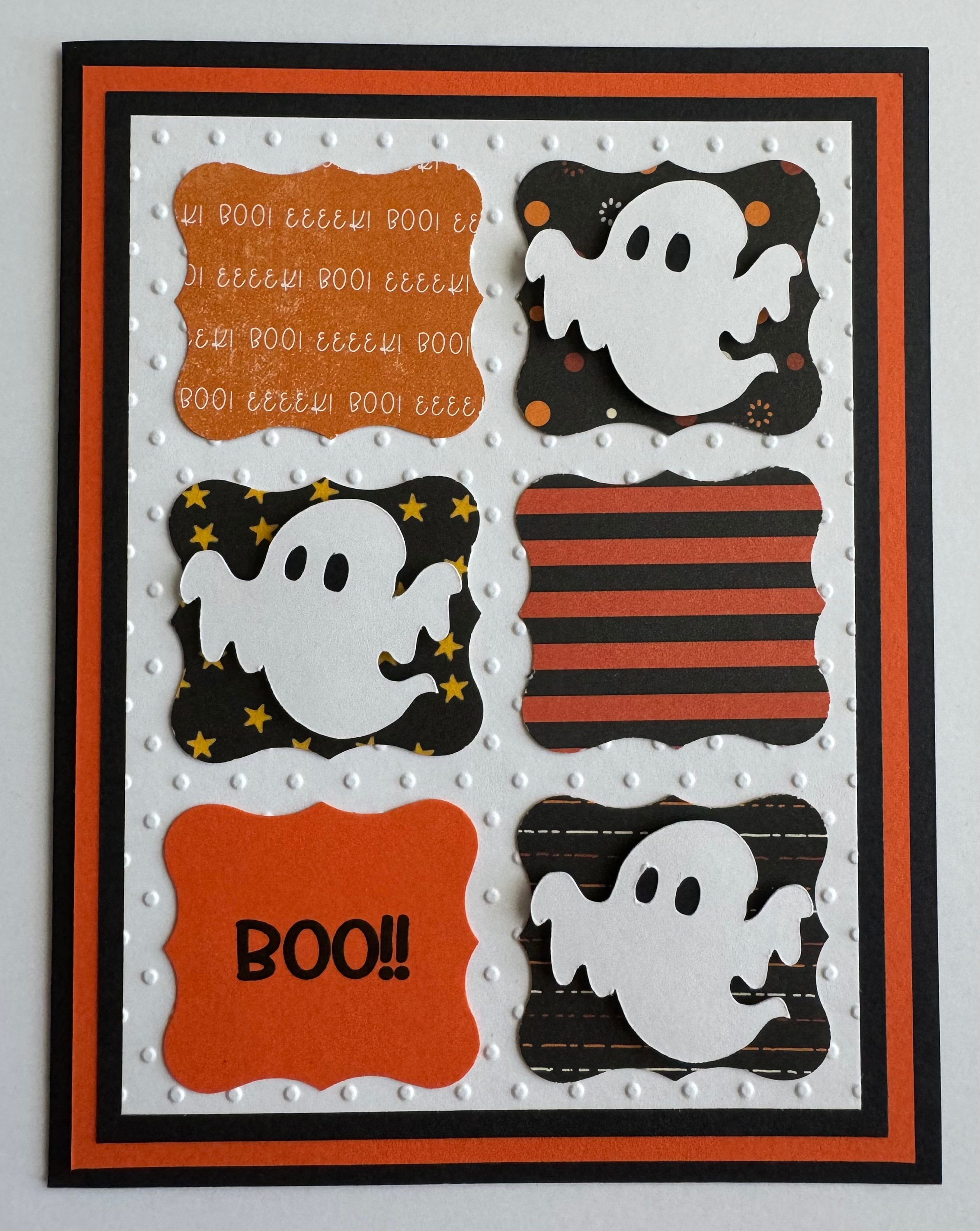 Halloween Ghost A2 Card, Handmade, BOO, Spooky - Etsy
