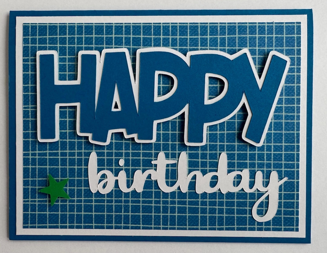 Birthday "boy" A2 Card, Happy Birthday, Handmade - Etsy